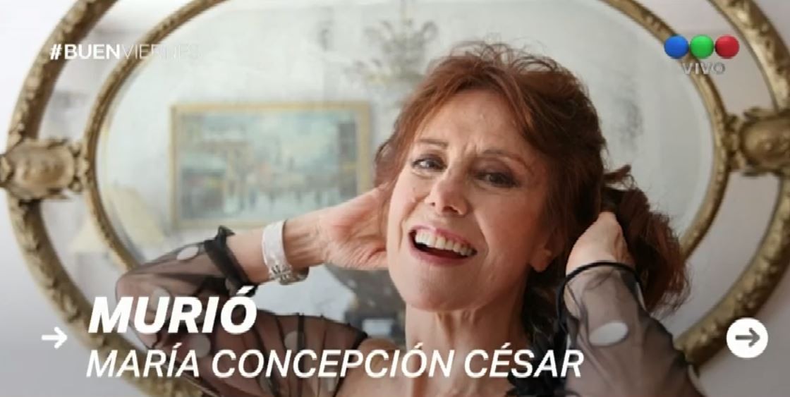 Murió la actriz María Concepción César | Telefe Noticias