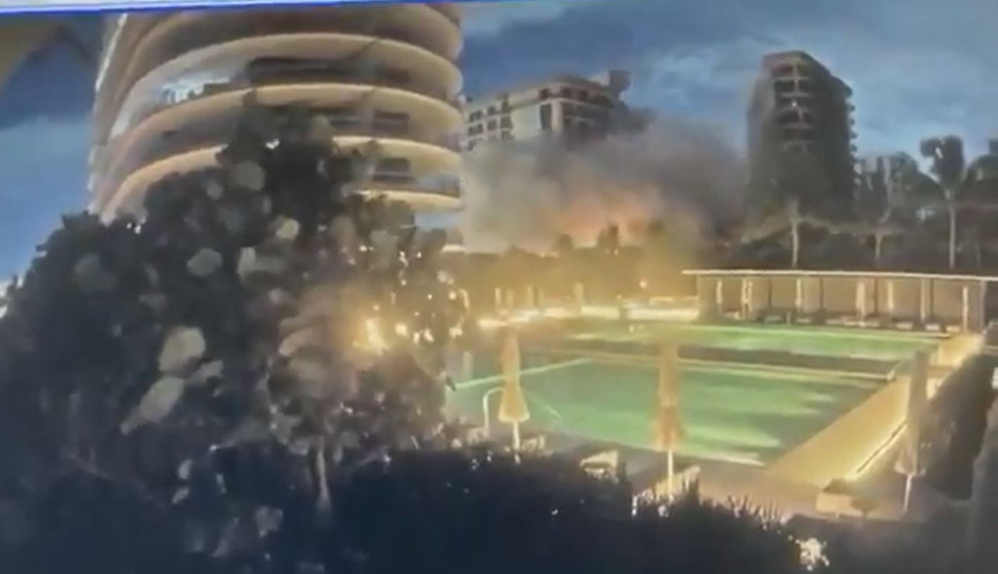El momento en que se derrumba el edificio de Miami | Telefe Noticias