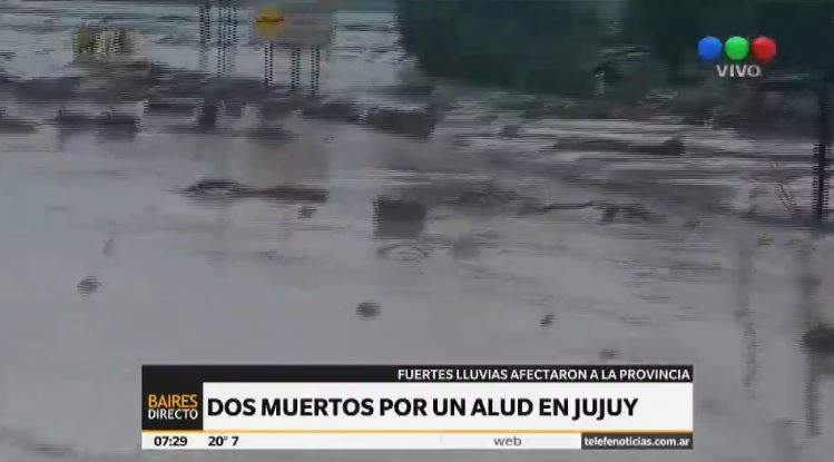 Un alud en Jujuy causó dos muertos y decenas de evacuados | Telefe Noticias